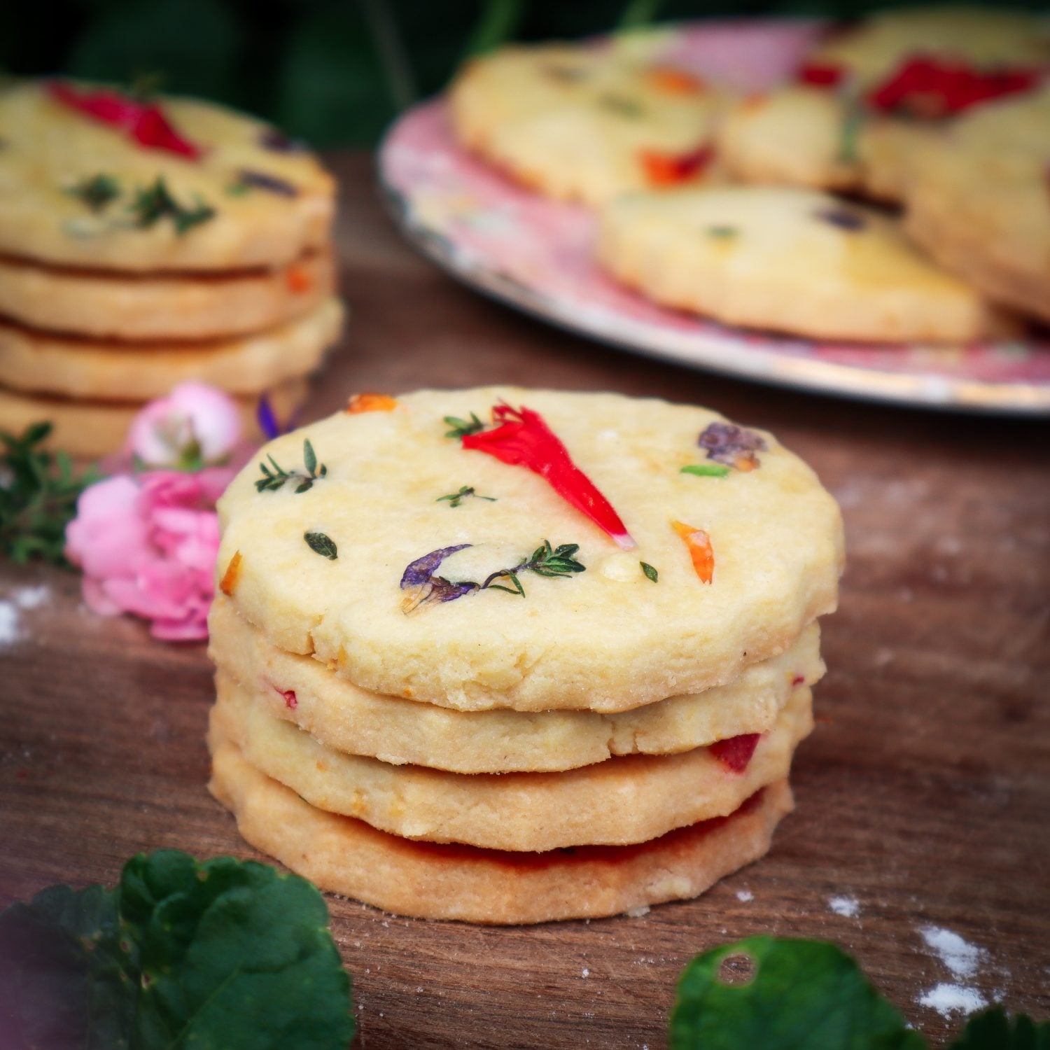 Orange and Thyme Botanical Shortbread - Beautiful & Delicious